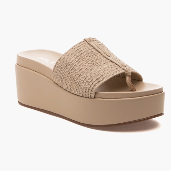J/SLIDES | Shoes | Nwt Jslides Quo Natural Woven Wedge Sandal | Poshmark